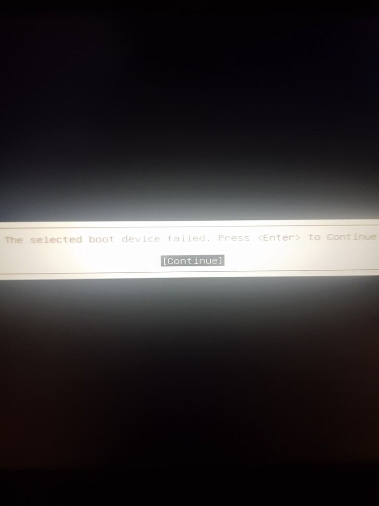 The selected boot device failed. Press to Continue - User Support - Qubes OS Forum