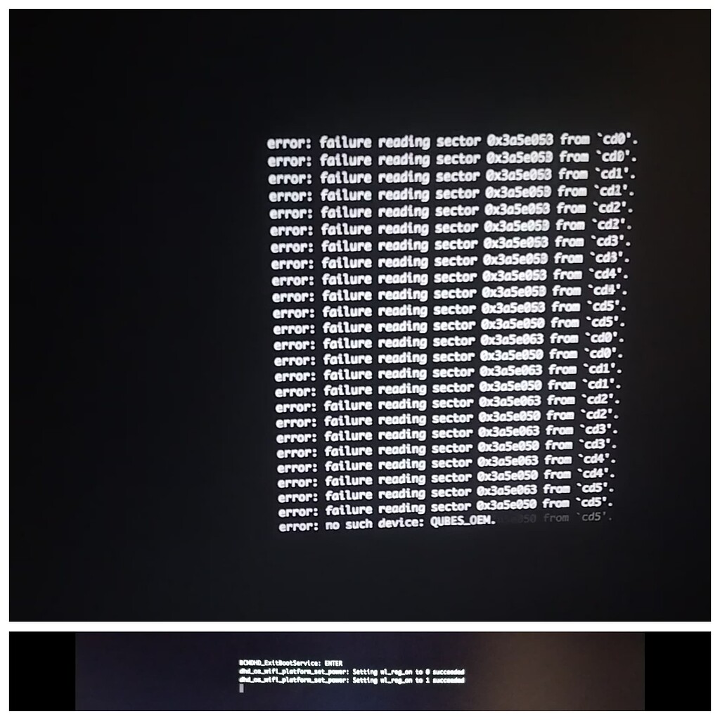 Installing Qubes OS on a 2018 MacBook Pro: Screen goes dark after ...