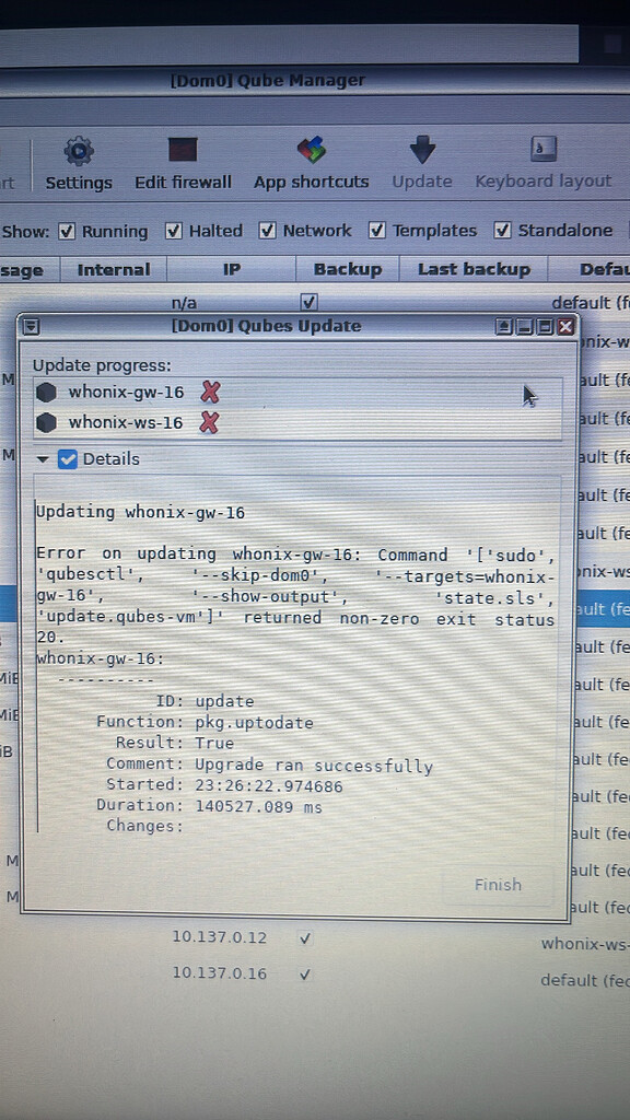 Getting an error while updating whonix gw and ws - User Support - Qubes ... Getting an error while updating whonix gw and ws - User Support - Qubes ...