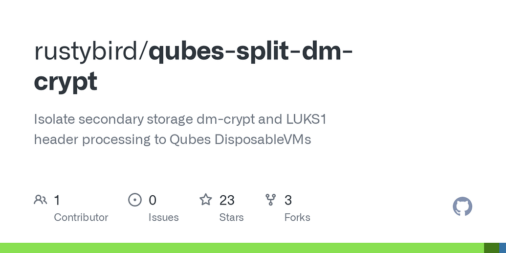 Split dm-crypt for Qubes R4.0 - Community Guides - Qubes OS Forum