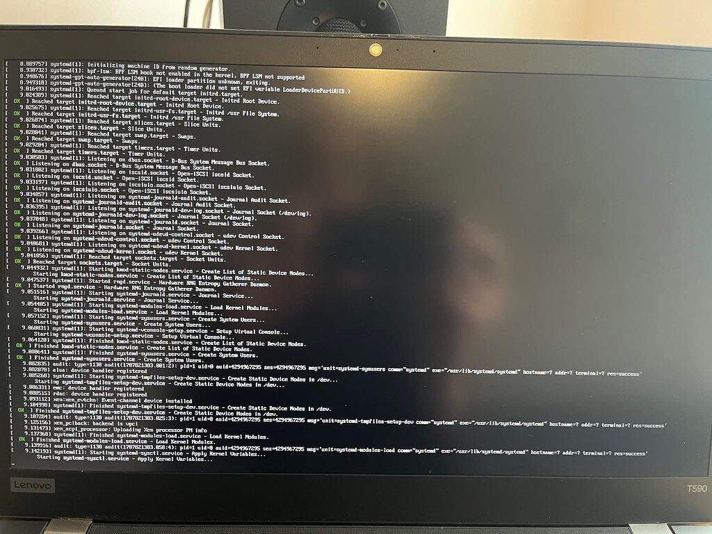 Installation problem - stuck on "Apply Kernel Variables..." - General - Qubes OS Forum