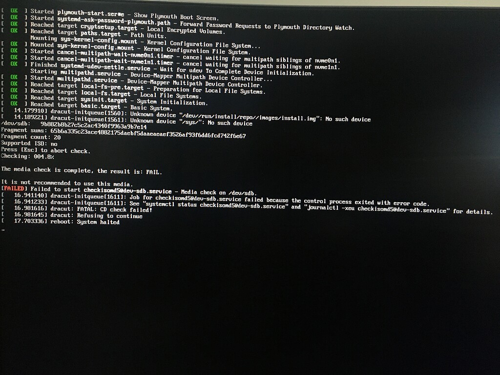 Media Test Error - User Support - Qubes OS Forum Media Test Error - User Support - Qubes OS Forum