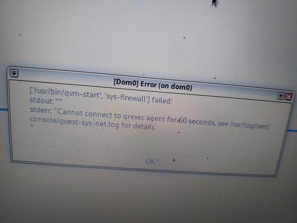 Qubes OS Installation Error: Cannot Cannot to Qrexec Agent for 60 Seconds - General - Qubes OS Forum