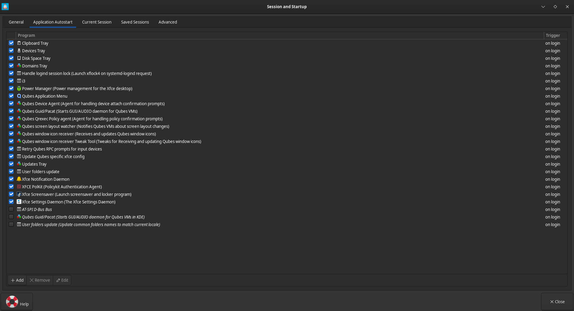 Using i3wm and xfce4-panel together: how can I add back the Qubes' icons to xfce4-panel ...